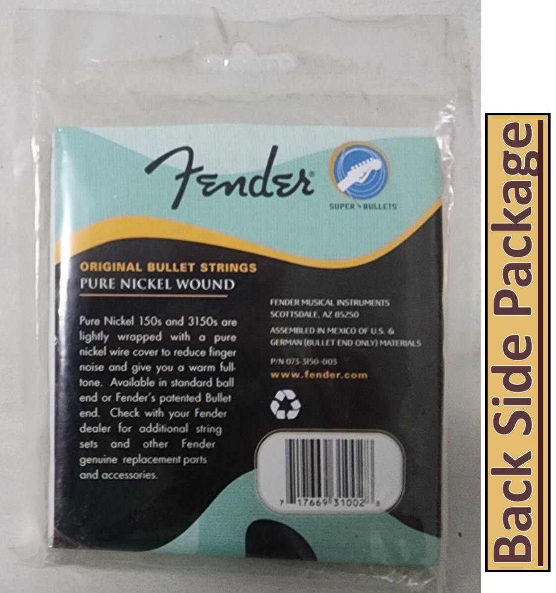 Fender 3150L Original Bullets Pure Nickel Bullet End Electric Guitar ...