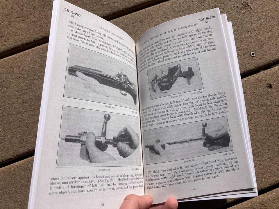 WW2 US Army Military Technical Rifle Caliber .22 M1922 M1922M1 M2 Book ...