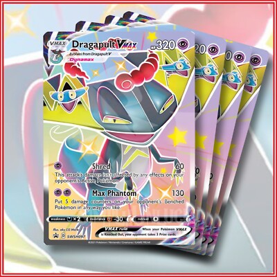 Pokemon TCG: Dragapult VMAX SWSH097 Sword & Shield Promo Set of 4 | eBay