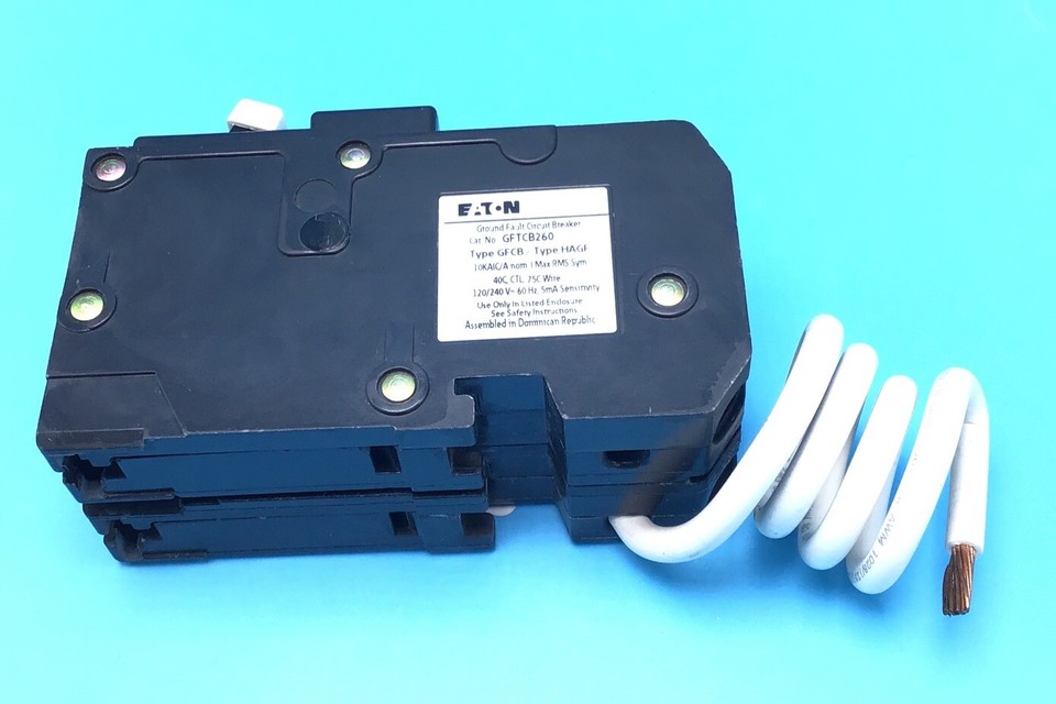 New Circuit Breaker Eaton Cutler Hammer GFCB260 GFTCB260 60 Amp 2 Pole ...