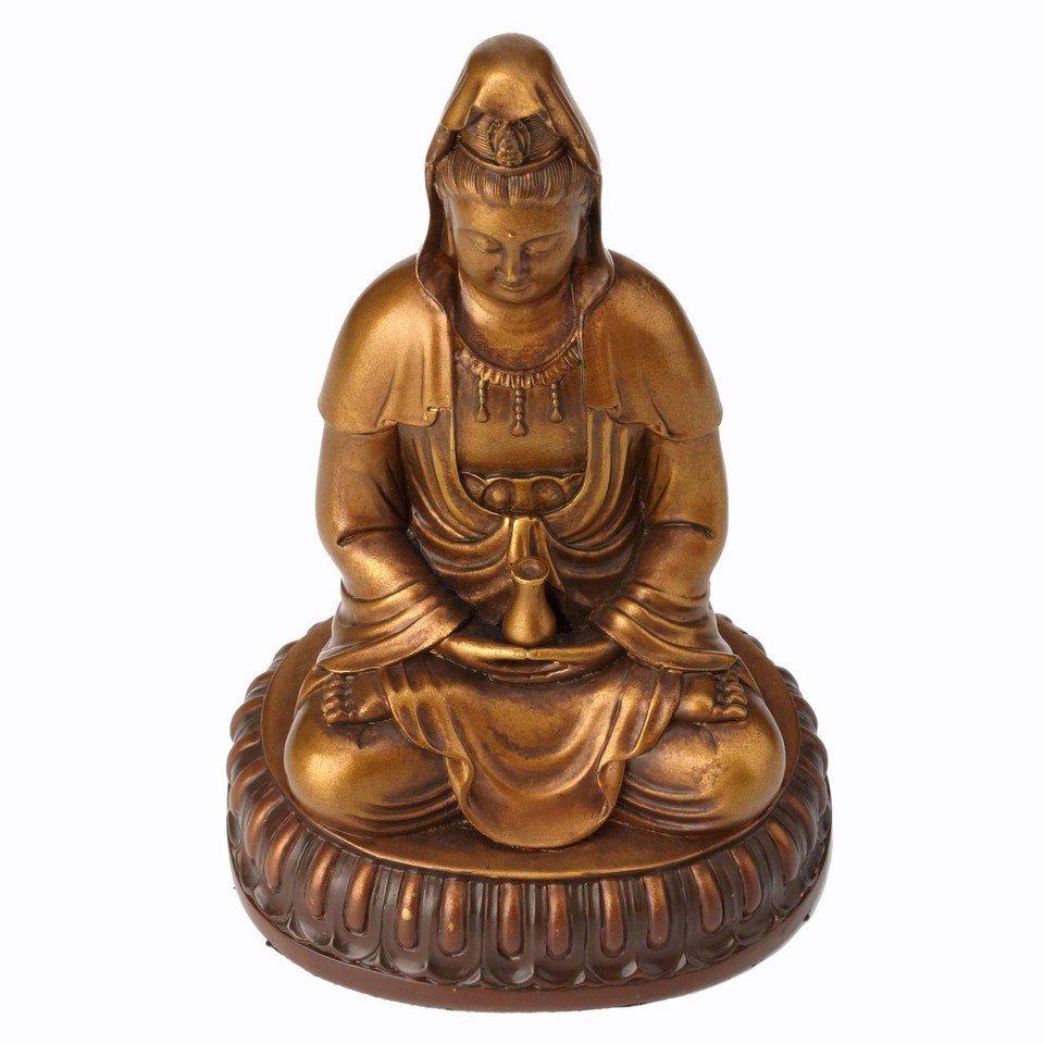 Veronese Design 5 1/2 Inch Tall Guanyin Lotus Meditation Peaceful ...