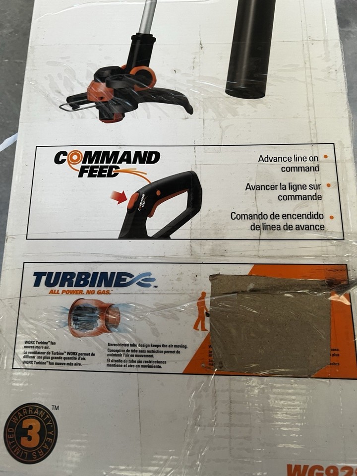 Worx 20V String WG928 Trimmer / Edger + Turbine Blower Tools Only No ...