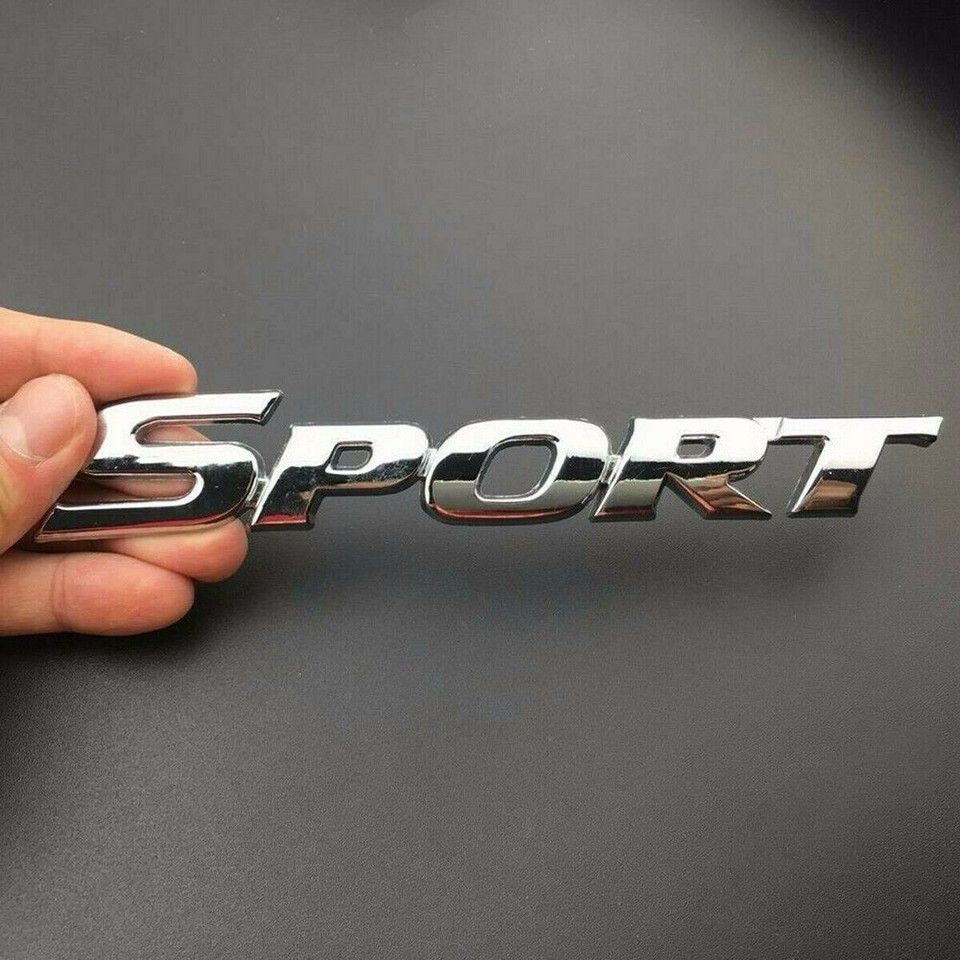 1PCS Metal Silver 3D Sport Logo Emblem Badge Sticker Decal Decor Car ...
