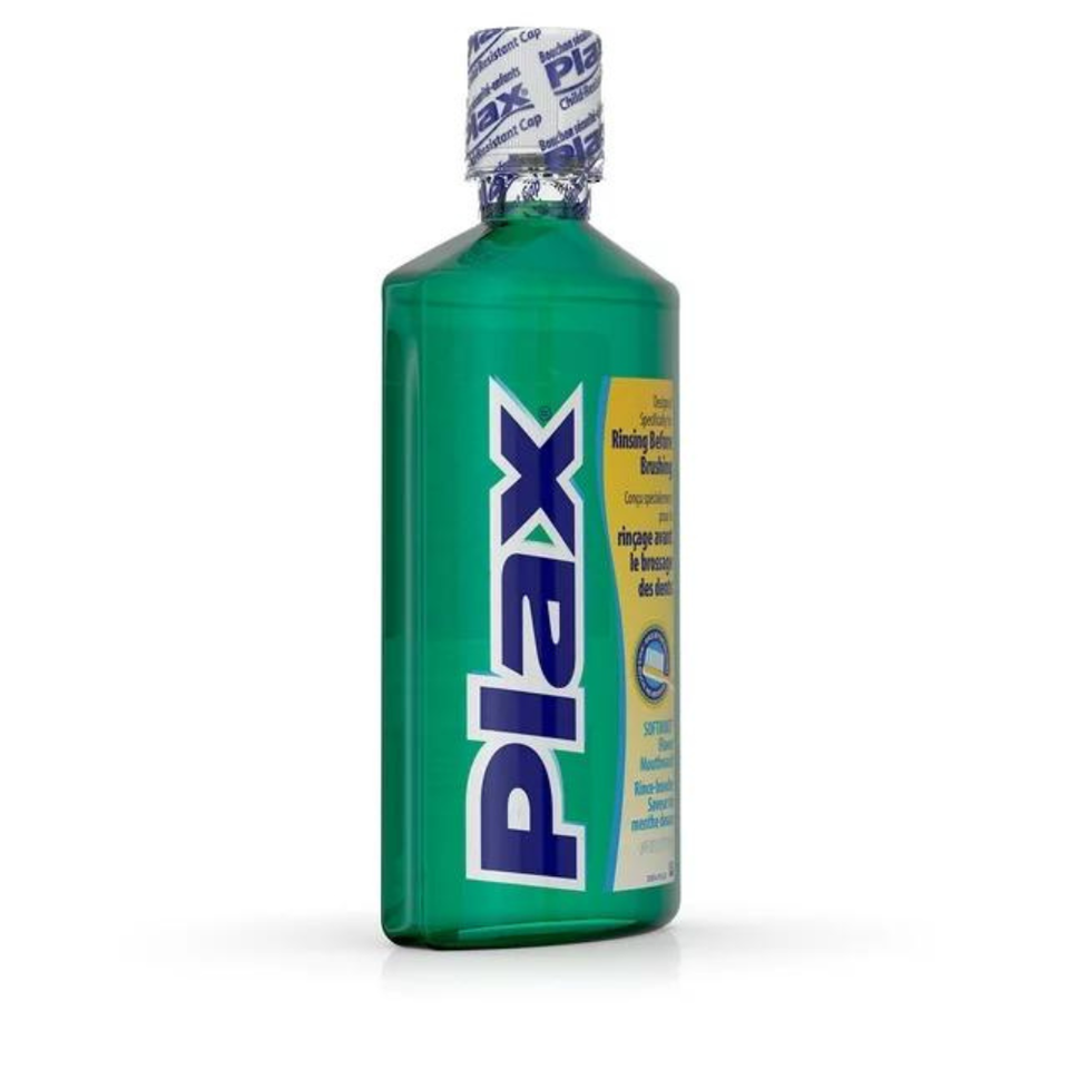 Plax Oral Rinse Mouthwash, Refreshing Soft Mint Flavor, 24 Fl. Oz ...