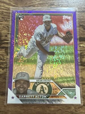 2023 Topps Update Purple Foilboard Garrett Acton RC #21/799 A’s Non ...