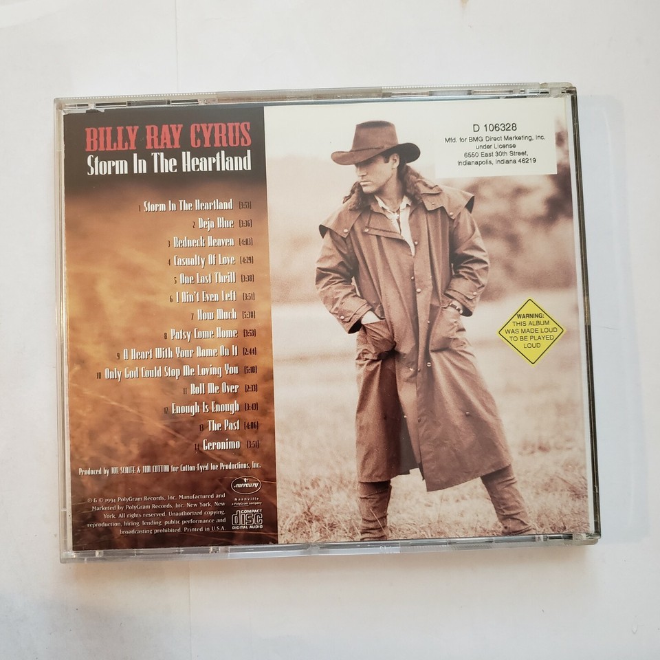 Storm in the Heartland by Billy Ray Cyrus CD 1994 Mercury Roll Me Over ...