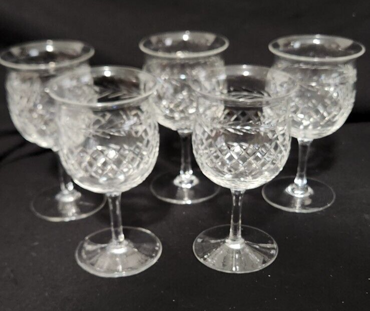 Wine Goblets/Glasses Set of 5 Webb Crystal | eBay