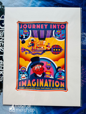 2024 Disney Parks Figment Epcot Dreamfinder Print 14x18" Dave Perillo ...