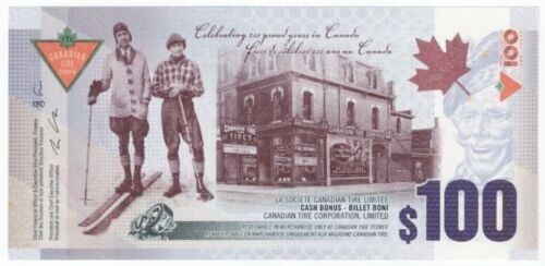 Ultra RARE $100 Canadian Tire commemorative note. | eBay