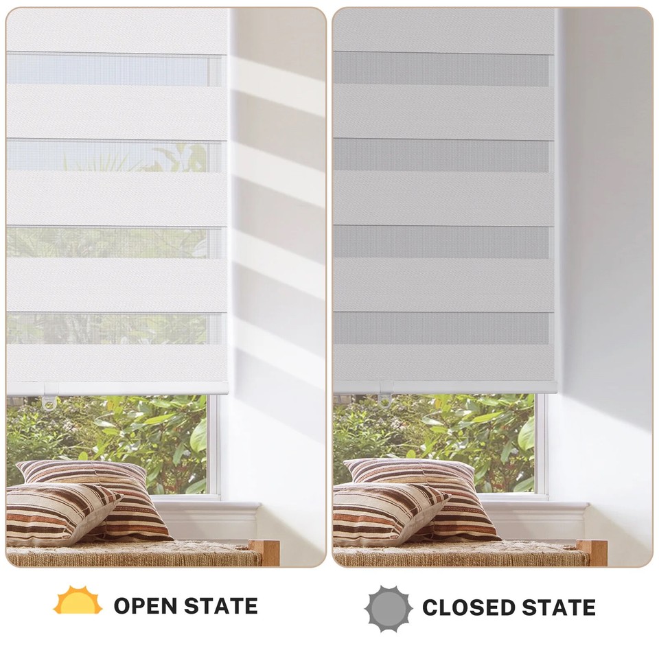 Zebra Window Roller Blind Day and Night Vision Easy Fit Many Sizes ...