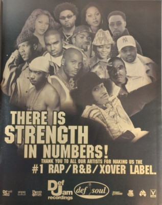 DEF JAM RAP HIP HOP ARTISTS ORIGINAL (UNFRAMED) 2001 magazine PROMO AD ...