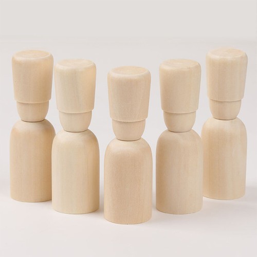 10 Pcs Children's DIY Dolls Unfinished Wooden Figures Cute Object | eBay