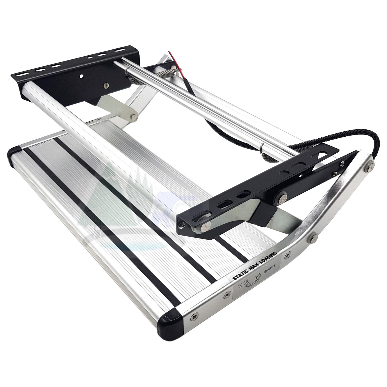 ADVENTURER MANUAL CARAVAN STEP + LED LIGHT SINGLE LIGHTWEIGHT FOLD UP ...