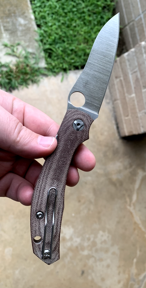 Spyderco Kapara S30V Steel and Wire Pocket Clip Ripp's Brown Canvas ...