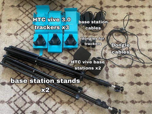 3x Vive 3.0 Trackers 2x Base Stations +2x tripod Stands | eBay