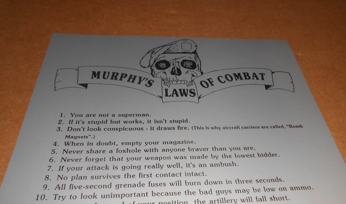 Murphys Law Of Combat Poster