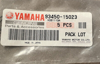ONE NOS GENUINE YAMAHA Circlip 93450-15023-00 FITS MANY MODELS SEE LIST ...