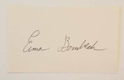 Erma Bombeck Humorist Signed Autographed 3X5 Index Card | eBay