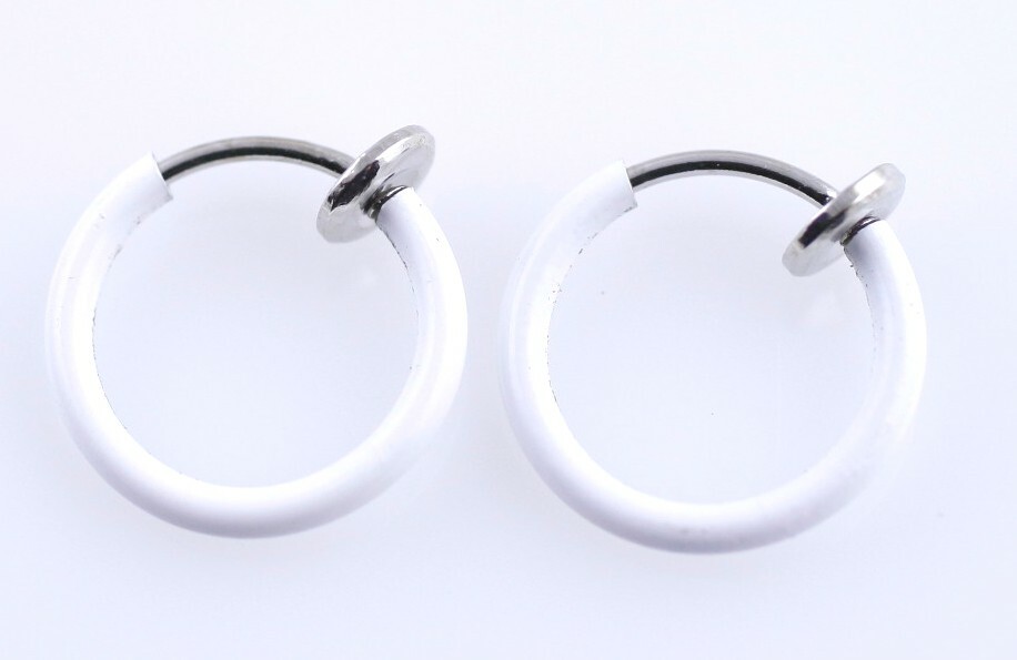 1 Pair Spring Clip On Hoops Earrings ½" or 13MM 9 Colors Men Women | eBay