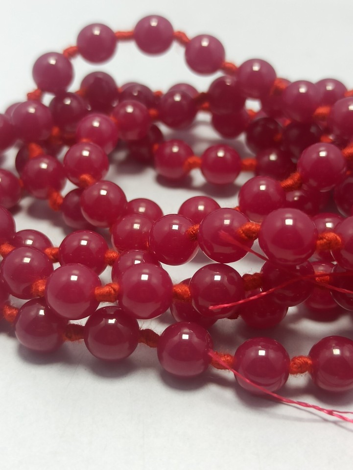 Natural Ruby Hinduism Prayer Beads Guru Japa Mala Meditation 108+1 ...