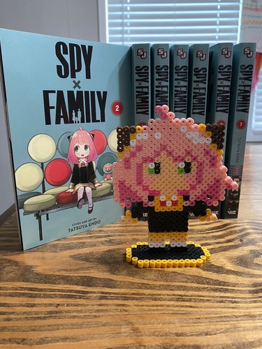 Anya Perler Bead Figure With Stand - From SpyxFamily Manga/Anime ...