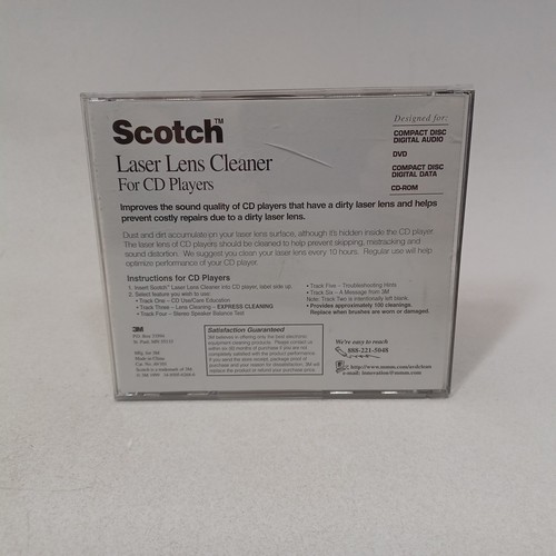 Scotch 3M Laser Lens Cleaner for CD & CD-ROM Players | eBay