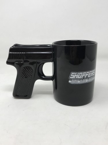 Black Pistol Gun Coffee Mug Novelty Handgun Grip Shoppers Ranch & Home ...