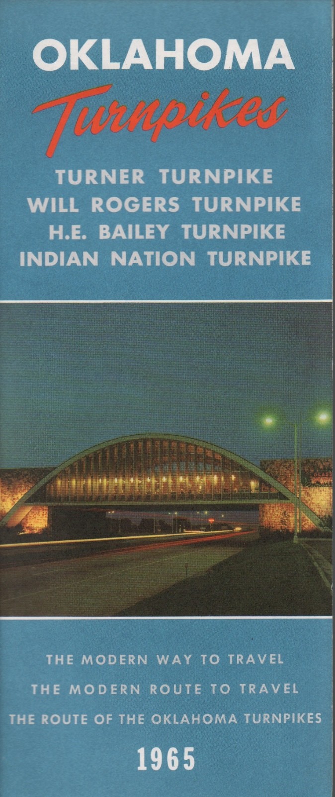 1965 Oklahoma State Road Map: Oklahoma Turnpikes NOS | eBay