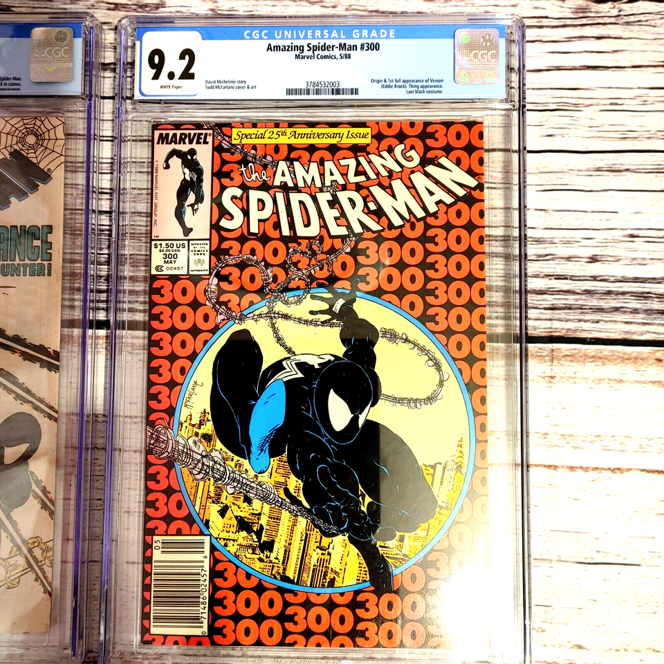 Amazing Spider-Man Lot of 2 CGC Graded Comics. #298 (6.5), #300 (9.2 ...