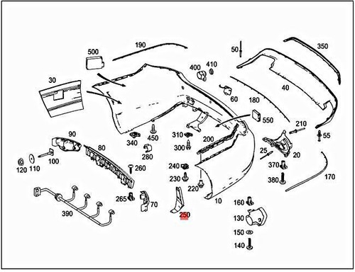 Genuine MERCEDES A207 C207 Cover bumper area 2078852223 | eBay