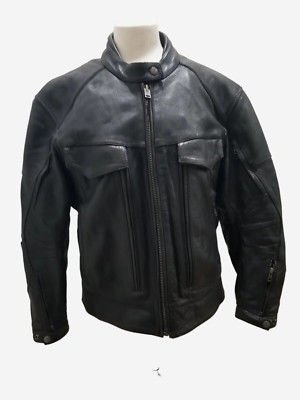 XPERT Protective Gear Biker Jacket Leather Mens XL Motorcycle Heavy ...