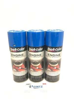 Duplicolor DE1601(3pack) Engine Enamel Paint w/ Ceramic Ford BLUE Color ...