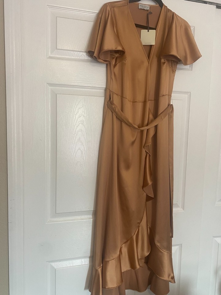 Dress Forum Silk Maxi Dress in Champagne NWT | eBay
