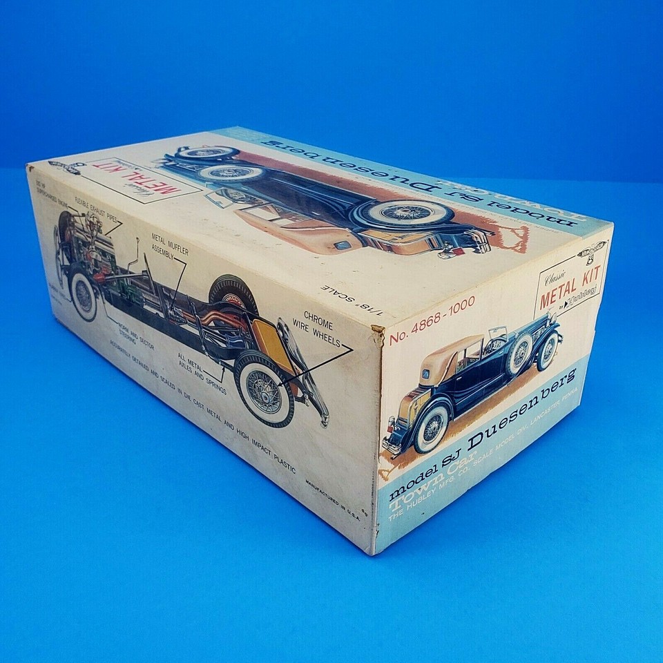 Vintage HUBLEY SJ Duesenberg Classic Metal Model Kit No. 4864 1/18 ...
