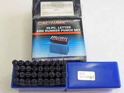 CAL-HAWK AZSL4 36-PC Letter And Number Punch Set | eBay