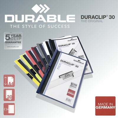 Durable "Duraclip 30 ®" Clamp Folder Application Folder | eBay