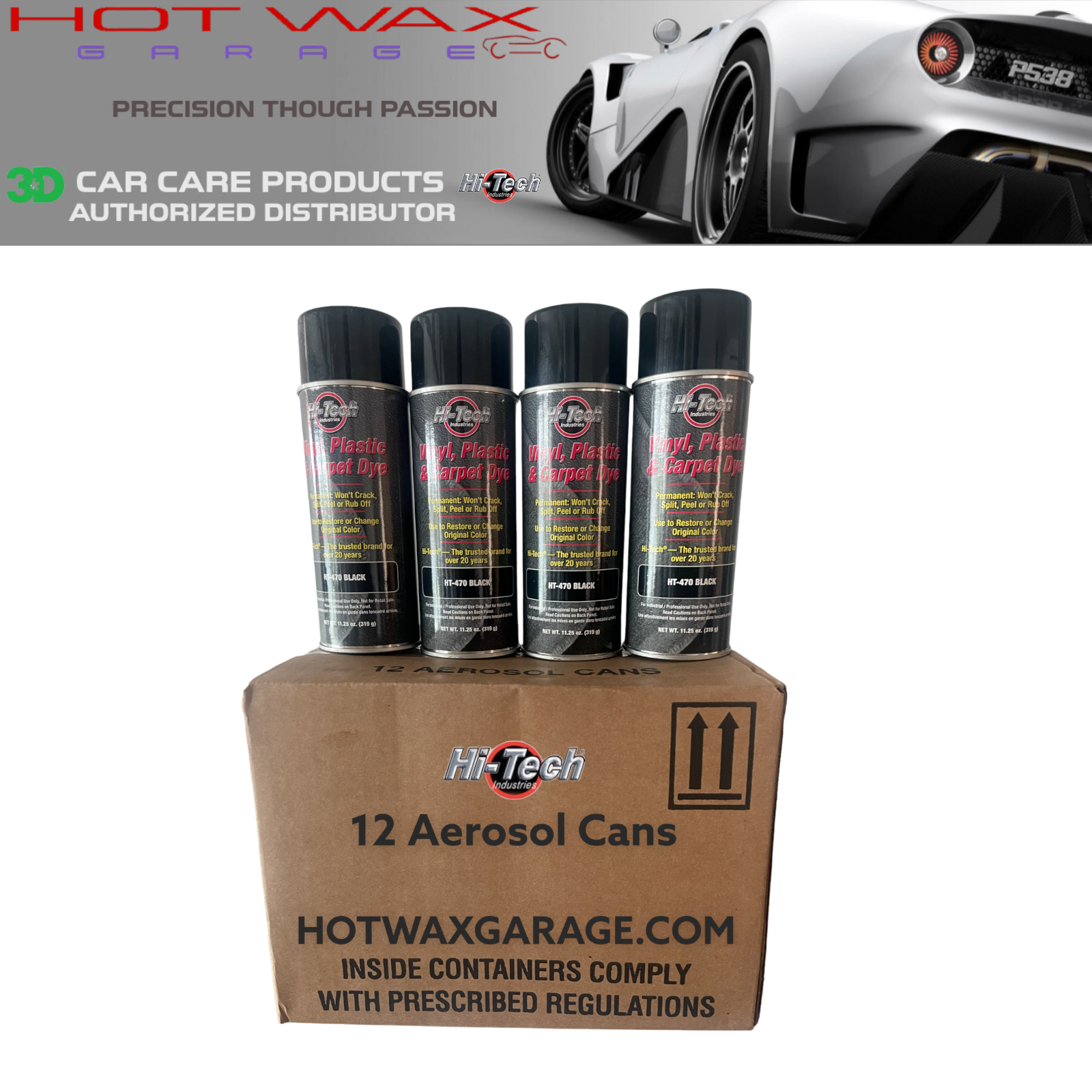 Hi-Tech Vinyl, Plastic & Carpet Dye – Black HT-470 ( Case of 12 ) Free ...