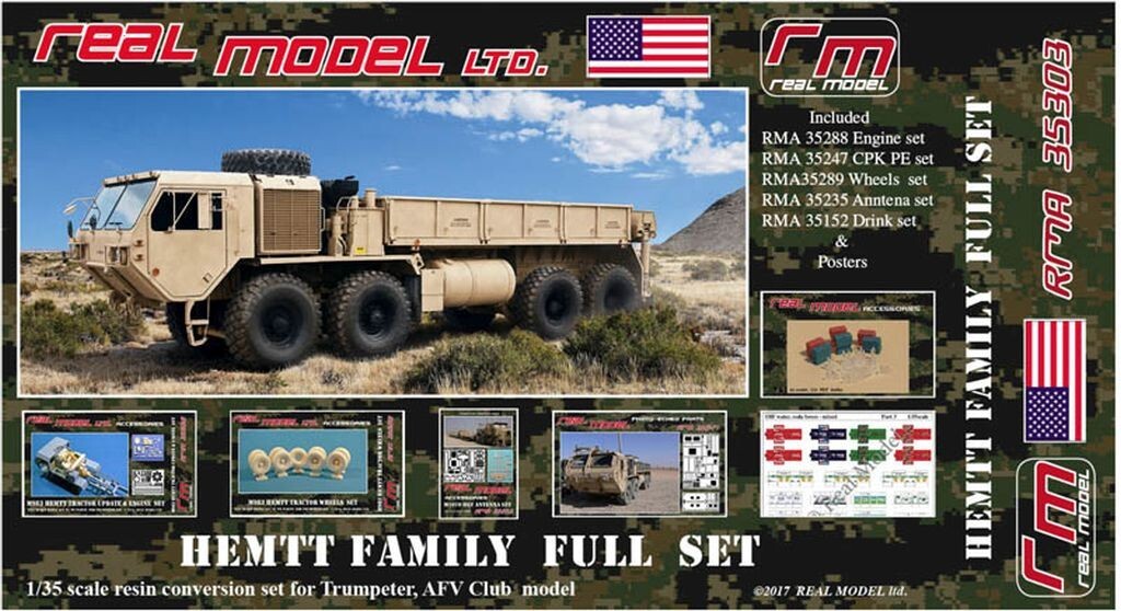 1/35 REAL MODELS US M983 HEMTT detail, engine, and stowage set | eBay