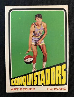 1972-73 Topps - #178 Arthur Becker/San Diego Conquistadors-ABA | eBay