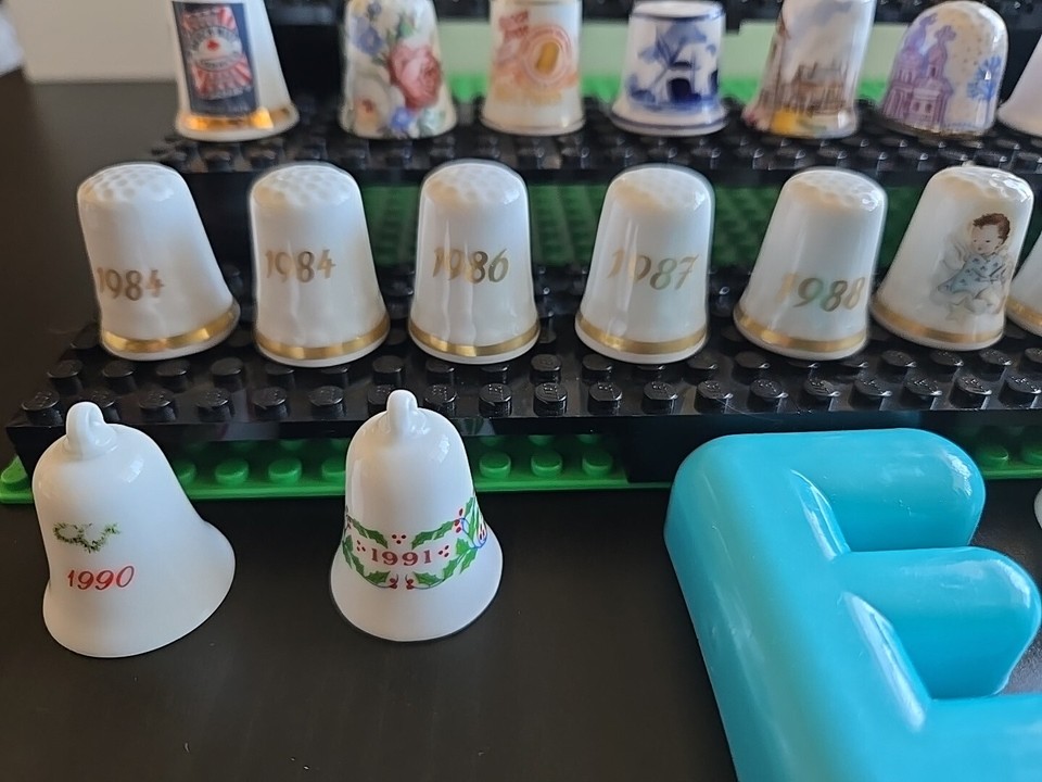 Lot Of 38 Thimbles - Collector Thimbles - Includes Various Moments ...