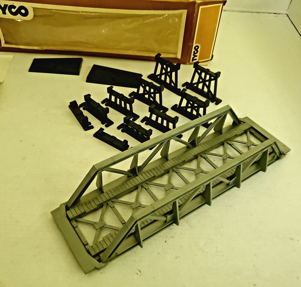 Vintage Tyco HO Steel Bridge & Trestle Set T909S Complete w/ Box ...