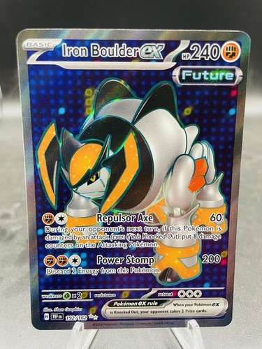 Pokemon Iron Boulder ex 192/162 Temporal Forces Ultra Rare Full Art ...