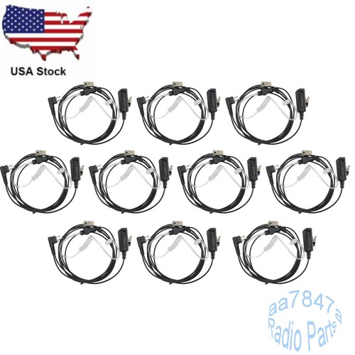2 WIRE SURVEILLANCE MIC EARPIECE FOR CP200 PR400 EP450 RADIO HEADSET ...