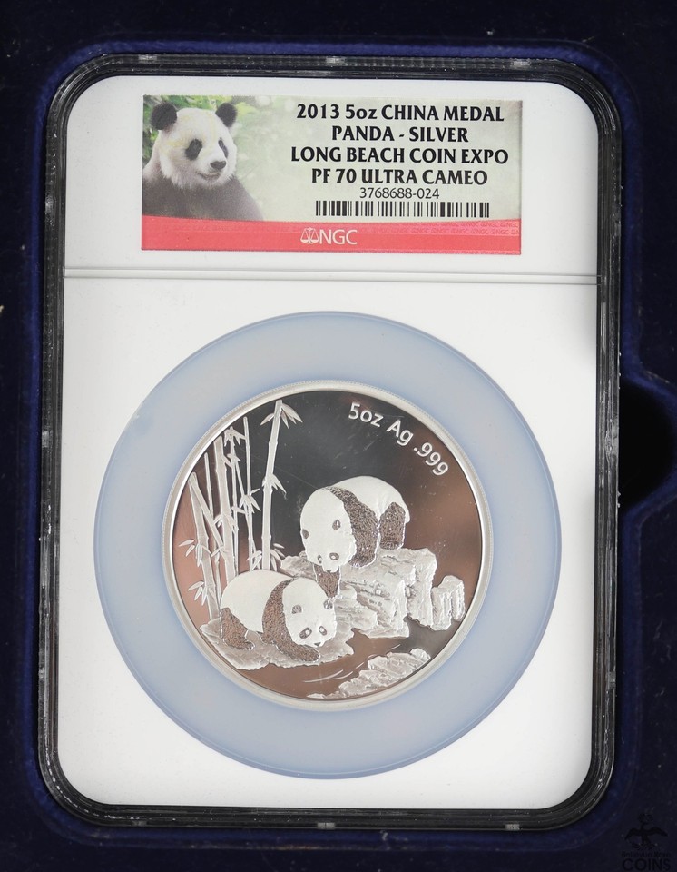 2013 China PANDA .999 Silver 5oz Round NGC PF70 Ultra Cam Long Beach Coin Expo | eBay
