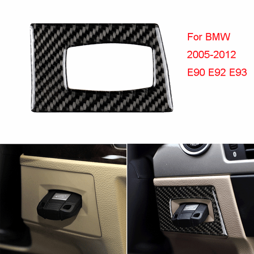 1X Black Interior Key Hole Frame Trim Cover For BMW 2005-2012 E90 3 ...