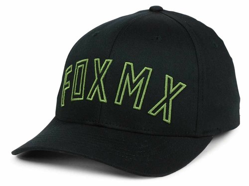 Fox Racing Sports Neon Green FOX MX Logo Flex Fit Black Cap | eBay