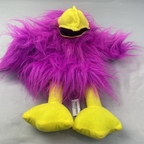 Purple Bird Hayes Hand Puppet Toy Plush Hairy Fuzzy Squeek My Beek ...