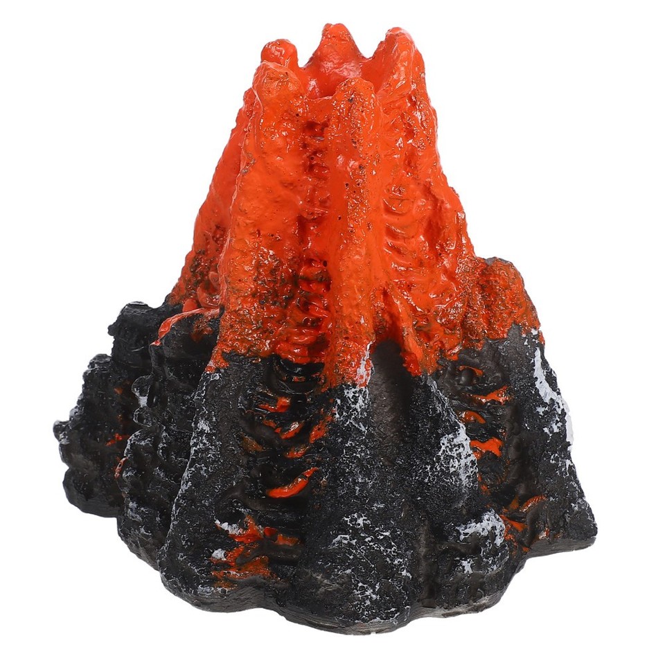 Mini Volcano Statue Decor Erupting Volcano Model For Fish Tank Garden ...