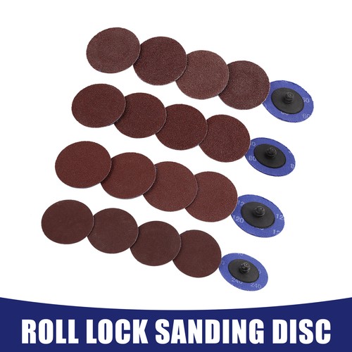 2'' Roll Lock Discs Pads Sanding Disks Abrasives 60 80 120 240 Grit ...