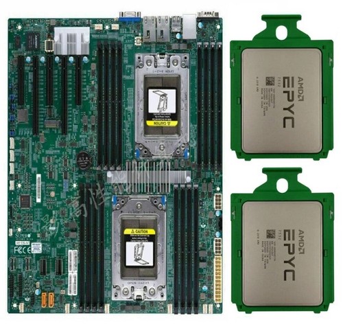 Supermicro H11DSi-NT Motherboard + 2x AMD EPYC 7532 Unlocked CPU ...